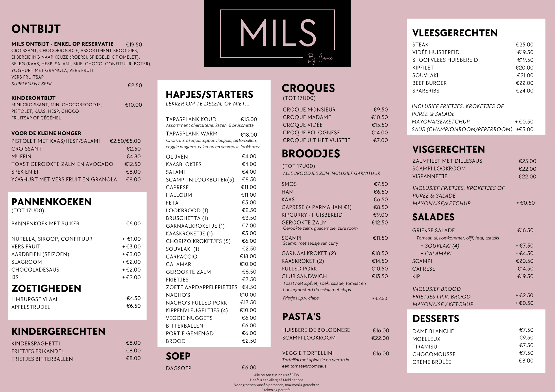 Menu :: Mils Maasmechelen